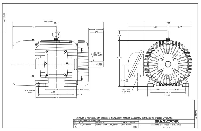 EM7056T Baldor Three Phase, Foot Mounted, Explosion Proof, 20HP ...