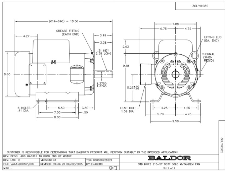 B324T BALDOR 324T Frame Adjustable Motor Base, 44% OFF